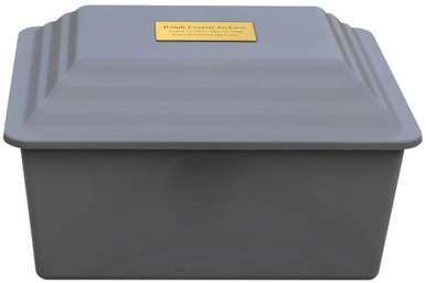 Gray Safeguard Durable Injection Molded ABS Burial Urn Vault