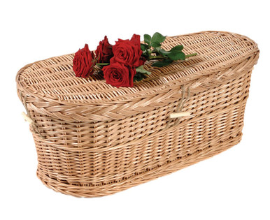Infant Child Eco Friendly Willow Biodegradable Casket - 24 Inches