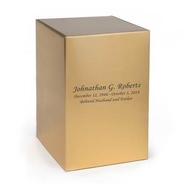 Large Sheet Bronze Snap-Top Cremation Urn