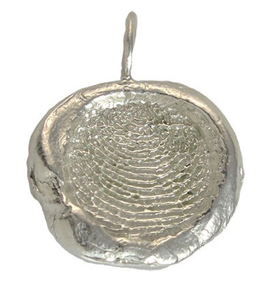 Thumbies Organics Fingerprint Sterling Keepsake Memorial Pendant/Charm