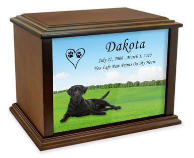Black Labrador Retriever True Companion Dog Photo Pet Cremation Urn