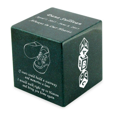 Booties Sea Holly Small Cube Infant Cremation Urn