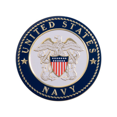 Navy Color Aluminum Emblem - 4 Inch