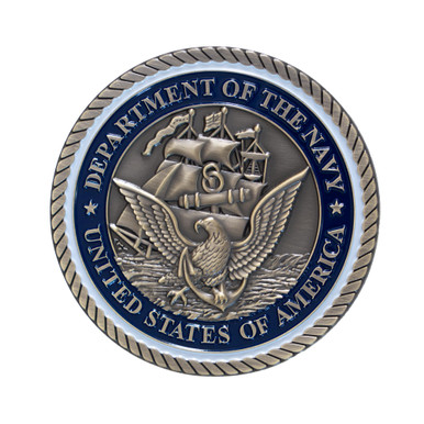 Navy Premium Hero Medallion - 3 Inch