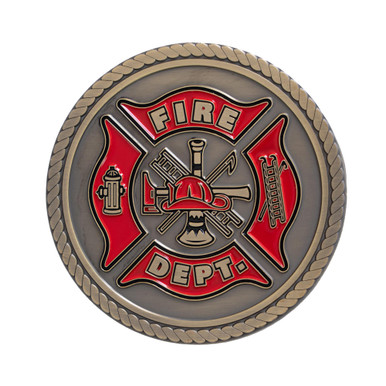 Firefighter Premium Hero Service Medallion - 3 Inch