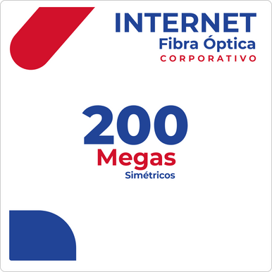 Internet Corporativo 200 Mbps Simétricos con Fibra Óptica