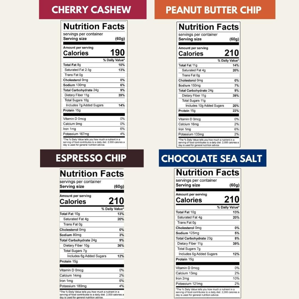 12-Bar Variety Pack | Real Food Bars, Vegan Protein Bars