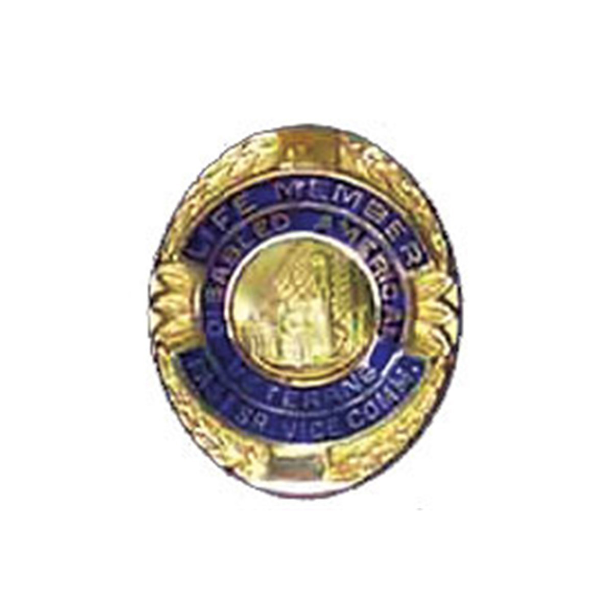 Blue Sr. Vice Commander Life Member Officer Lapel Pin - DAV