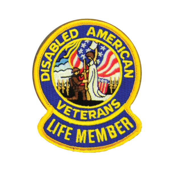 3" Life Member Embroidered Patch / Single - DAV