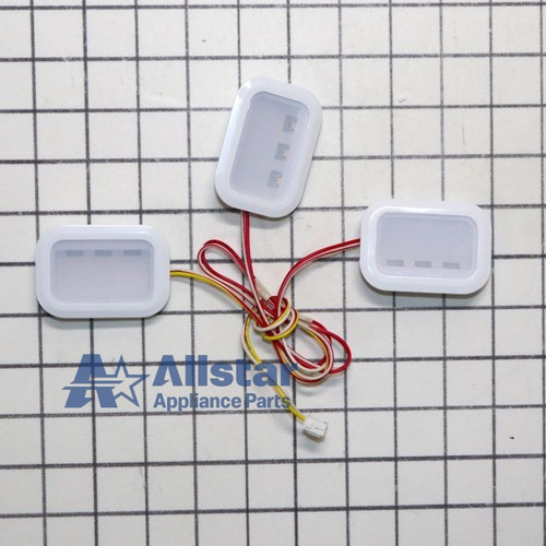 Whirlpool Refrigerator 3 LED Light Module & Harness W11484840