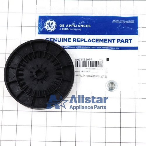 GE Washing Machine Transmission Drive Pulley & Nut WH03X32097