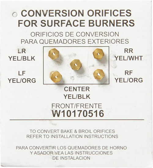 Whirlpool Range LP Surface Burner Conversion Kit WPW10170516