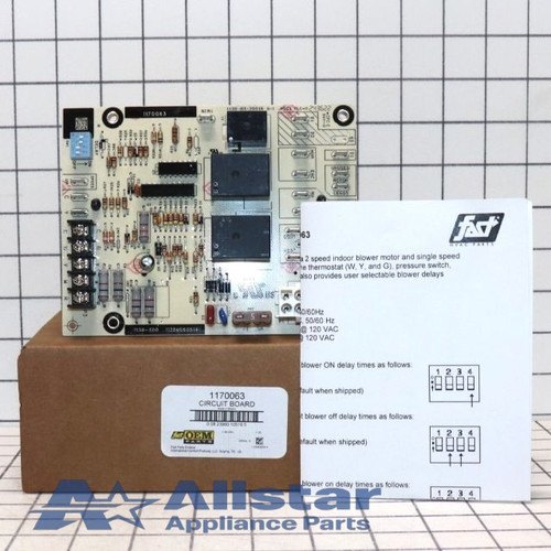 1170063 ICP/HEIL Furnace Control Board