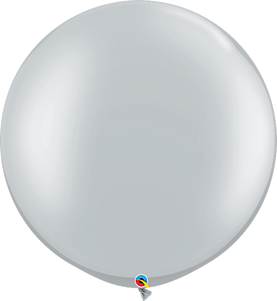 Add Glamour and Elegance with Round Silver Latex Balloons - 3ft (2ct ...