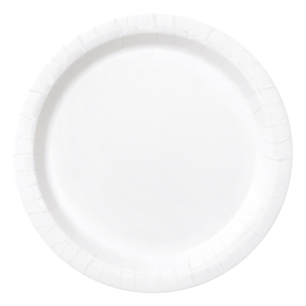 White Round Paper Plates | 8.5 in (20 ct)