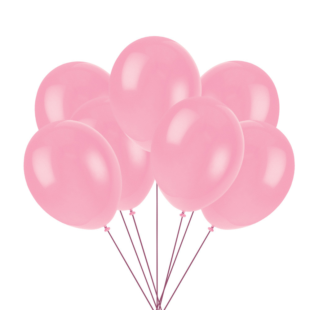 Dozen Blush Pink Helium Filled Balloon Bundle