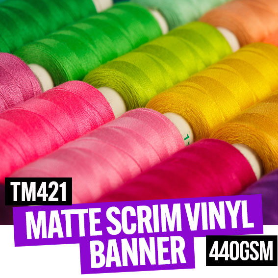 Durable matte outdoor scrim vinyl banner 440gsm 43" x 30m