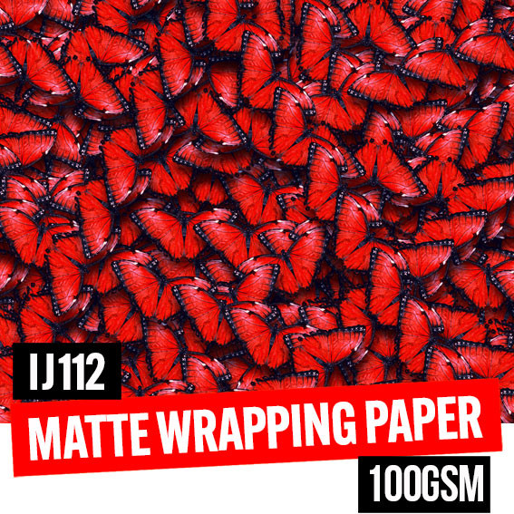 Matte PVC free wrapping paper 100gsm 610mm x 45m x 3 rolls