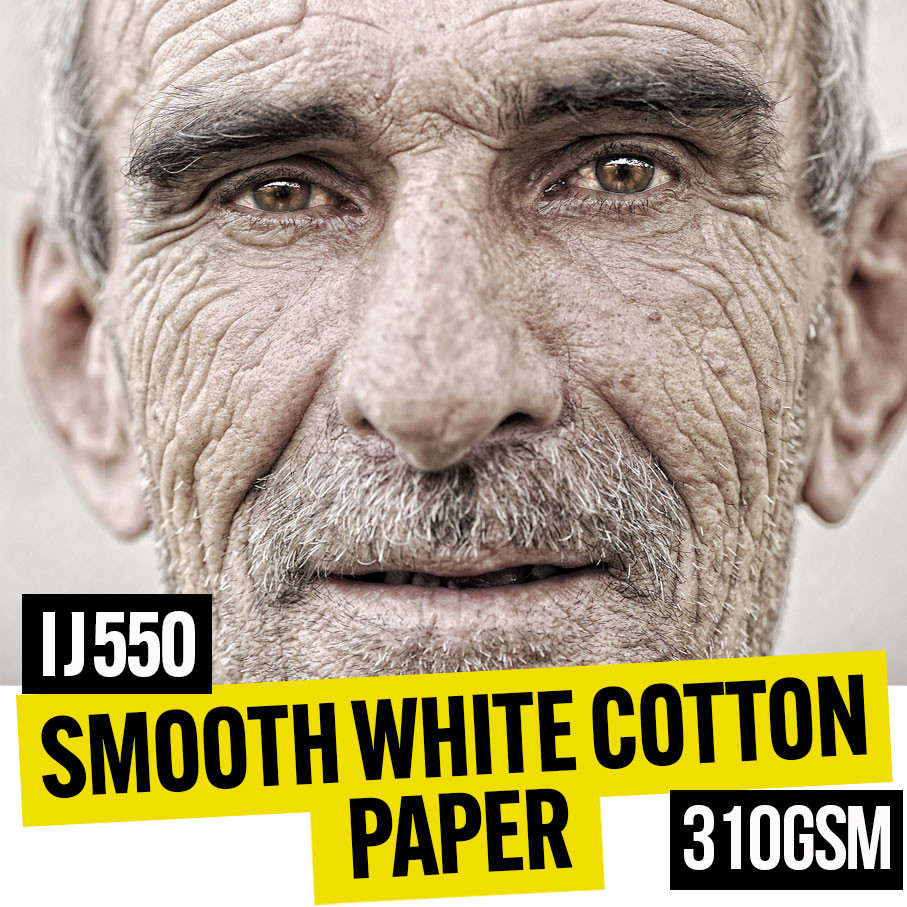 Smooth white cotton fine art paper 310gsm, A4 50 sheet pack.