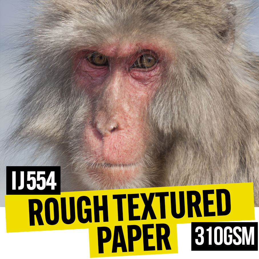 Rough textured natural white art paper 310gsm, A3+, 25 sheets.