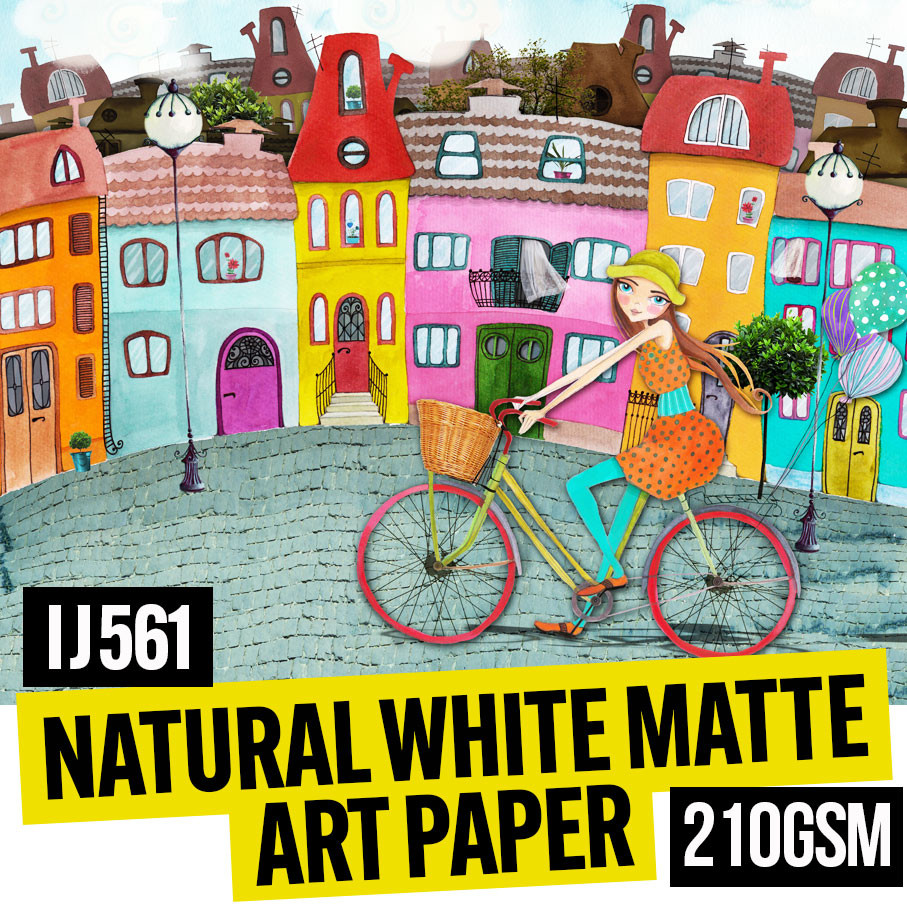 Natural white matte photo art printing paper 210gsm 44