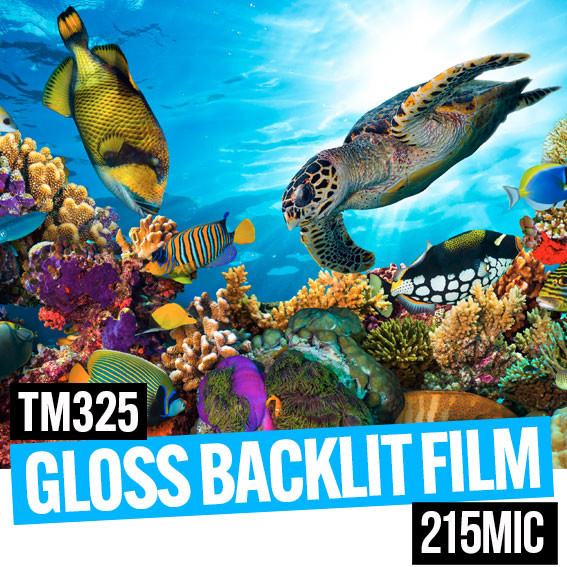 Gloss heavy weight backlit film PVC free 215mic 42" x 30m