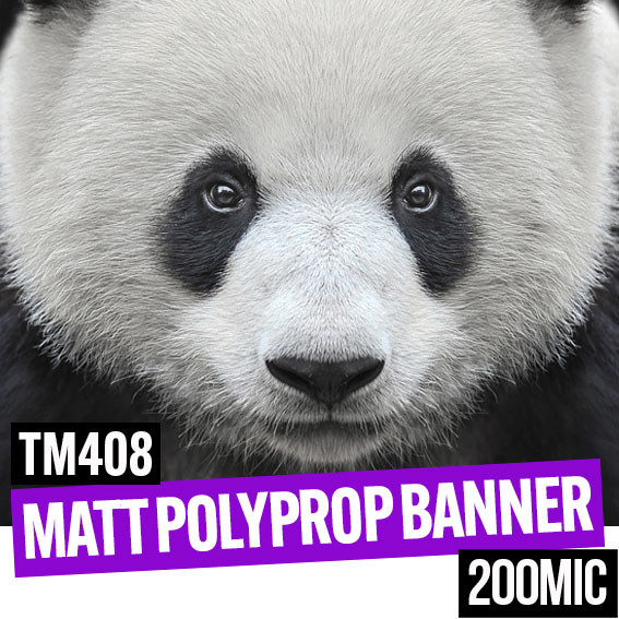 Tough matte polypropylene low cost banner 200mic 42" x 50m
