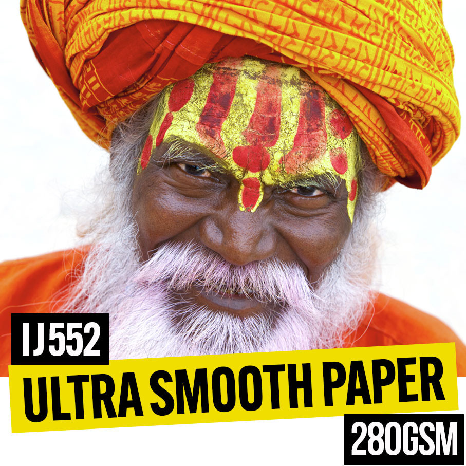 Free A4 sample of 280gsm ultra smooth alpha cellulose paper.