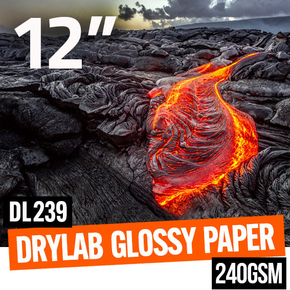DryLab glossy true multi-layer photo paper 240gsm 12" x 65m