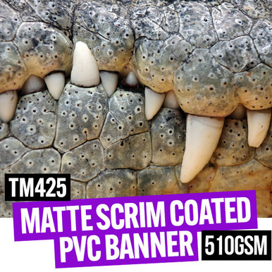 Durable matte scrim coated PVC banner 510gsm 54" x 30m