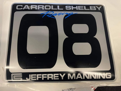 Carroll Shelby Racing Track Day Number Decal