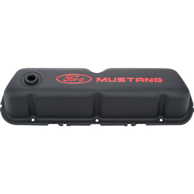 Ford Mustang Logo Black Crinkle Valve Cover - 302-101 - Carroll Shelby ...