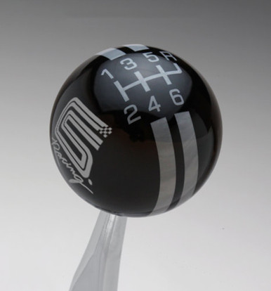 CS RACING ABRREVIATED SHIFTER KNOB, Black W/ Pearl Gray Stripes ...