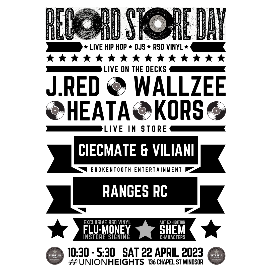 RECORD STORE DAY SAT 22 APRIL 2023 - UNION HEIGHTS