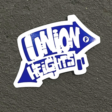 UH x PUZLE - STICKER WHITE|BLUE - UNION HEIGHTS