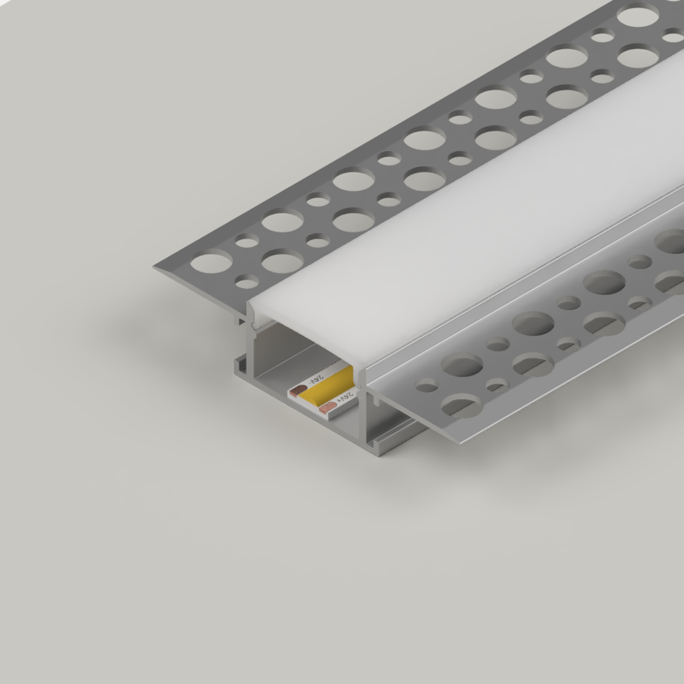 3 Metre Linear Plaster in LED Profile | Ultra LEDs