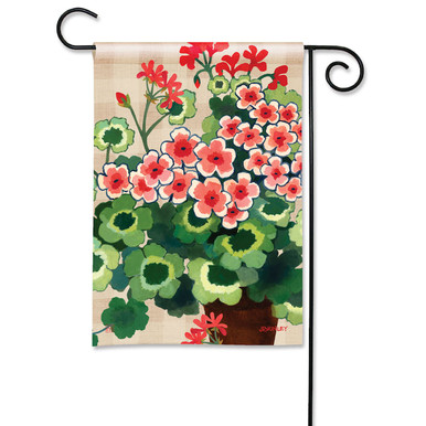 SUNDAY GERANIUMS GARDEN FLAG - The Shoppes at Steve's Ace Home & Garden