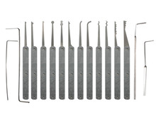 16 Piece Laminated Plain Handle Lock Pick Set - Southern Specialties