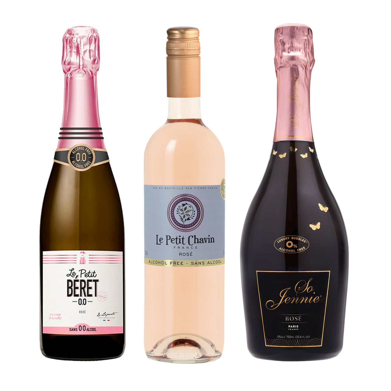 Non Alcoholic Rosé Wine Set | 0.0% ABV Best Sellers (3 Bottles)