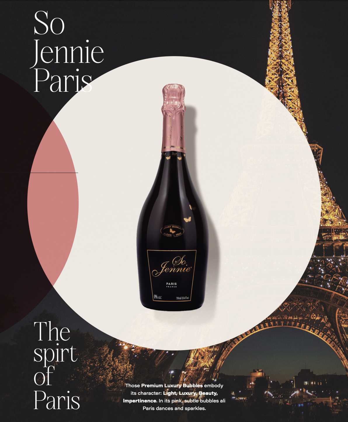 So Jennie Paris Rose Luxury Bubbles Non Alcoholic Wine | 0.0% ABV