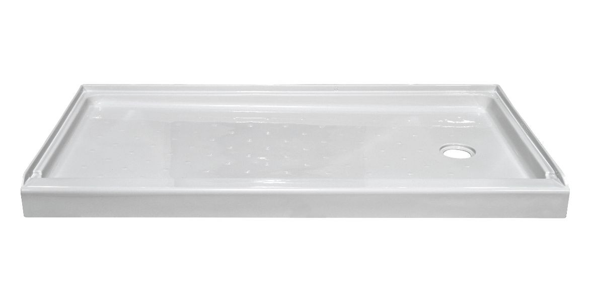 Lyons Mobile Home White Fiberglass Shower Pan 54" x 27" RH Drain - H ...
