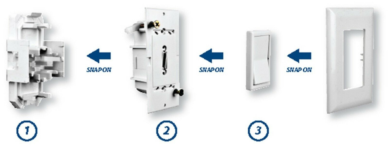 Wirecon Mobile Home/RV White Decorator Wall Switch W/Plate - H & S ...