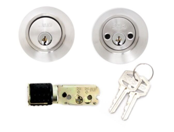 J & D Lock Company Mobile Home Stainless Steel Double Cylinder Deadbolt ...