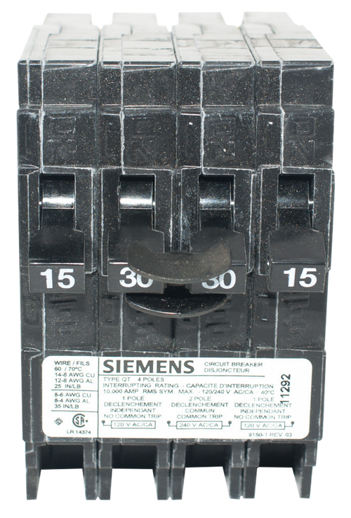 Siemens 15/30/30/15 Quad Breaker Q21530CT - H & S Mobile Home Supplies