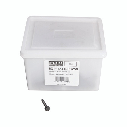 EVCO Mobile Home 1-1/4" Black Hex Head Screw (250 Pack) - H & S Mobile ...