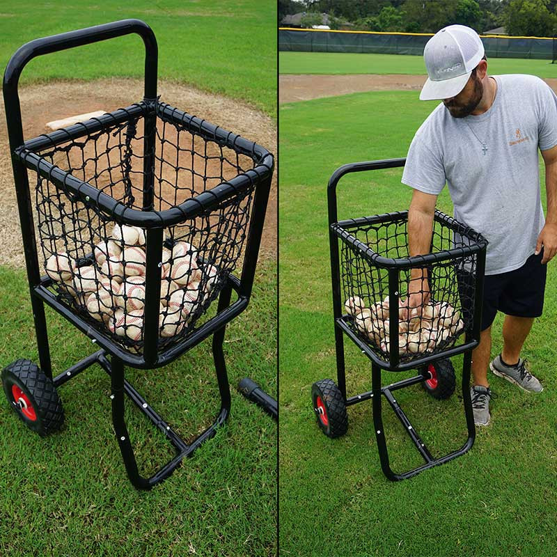 Medium Pro Baseball Ball Cart Holds 180 Baseballs