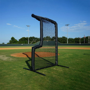 Pro 5x7 Baseball L Screen with Head Protector for Batting Cages