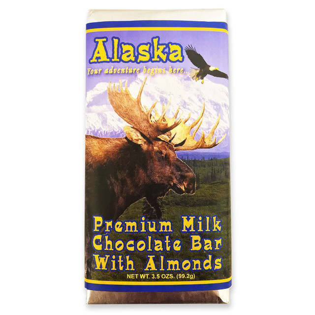 Alaska Large Premium Milk Chocolate Bar With Almonds