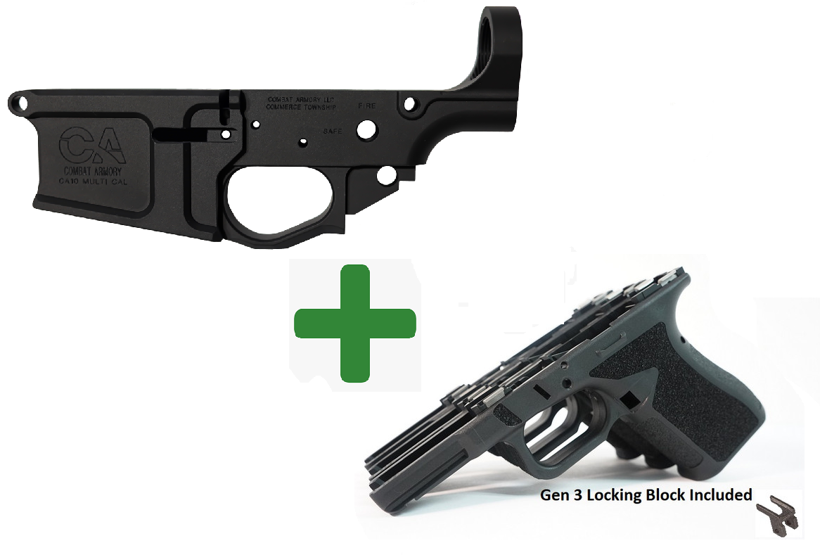 Combat Armory Stripped Pistol Lower / Frame For Gen 3 Glock® 19/23/32 ...