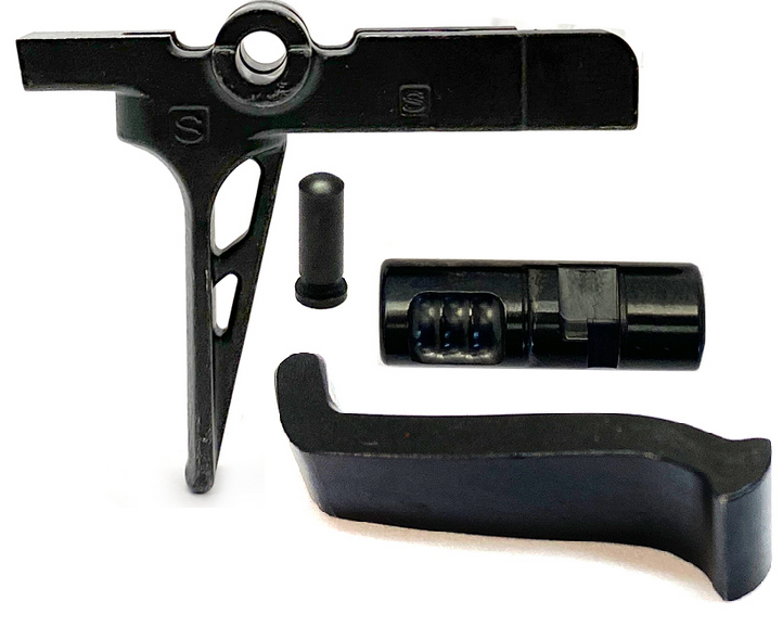 Super Safety FLAT Face Trigger Kit D2 Steel – Active Reset Trigger For ...